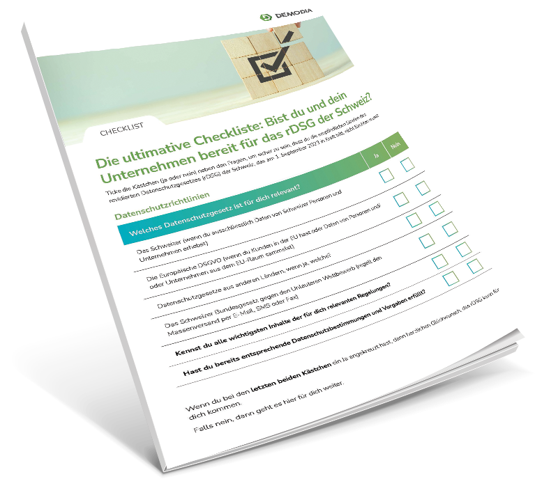 Die ultimative Checkliste für das rDSG der Schweiz | Demodia