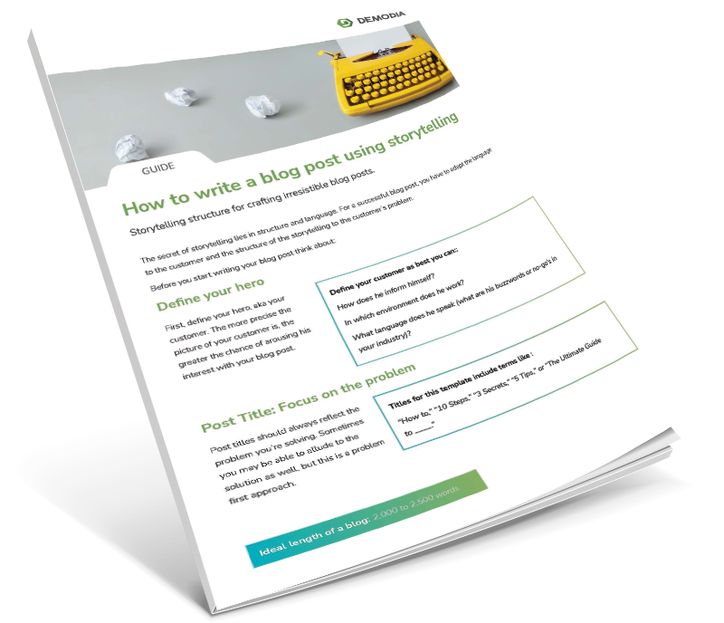 How to write a blog post using storytelling - Your free guide | Demodia