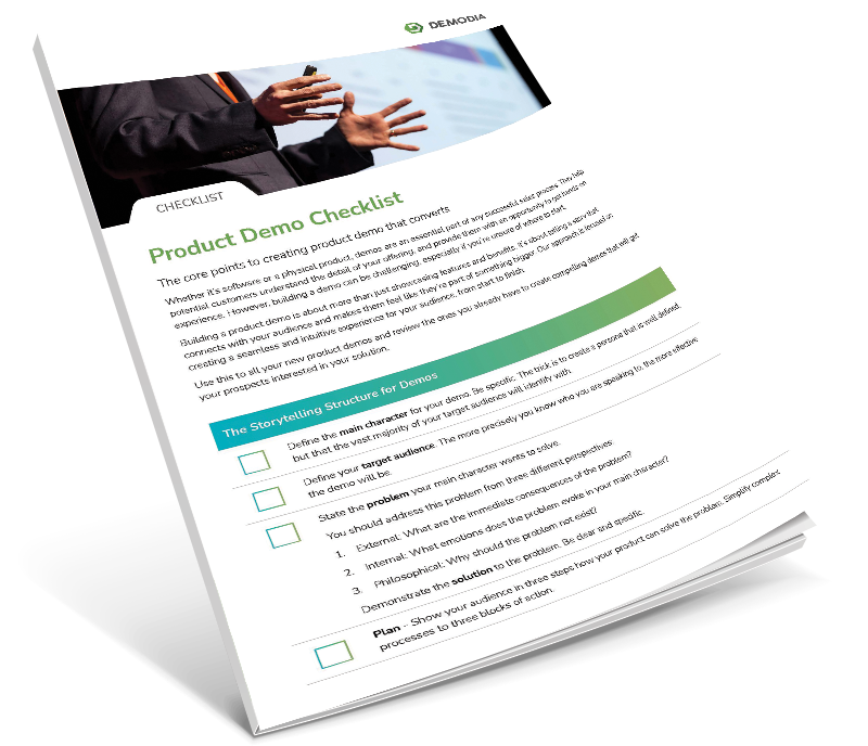 Product demo creation checklist | Demodia